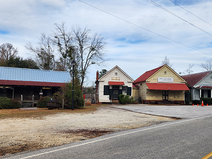 Another angle reveals the charming collection of buildings that house this rural treasure trove of flavor.