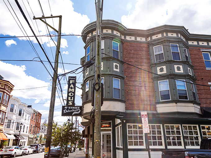 That classic vertical sign beckons like a lighthouse for the sandwich-starved, guiding hungry souls to this brick-clad temple of traditional Jewish deli fare.