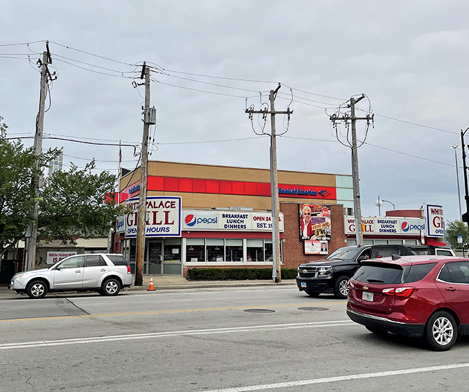 The iconic red and white exterior of White Palace Grill stands like a beacon for hungry Chicagoans. This 24-hour diner has witnessed countless late-night confessions and early morning recoveries.
