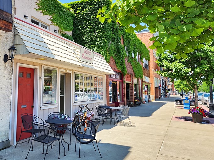 Bud's ivy-draped exterior is like finding a secret garden that happens to serve life-changing burgers. Small-town charm at its finest.