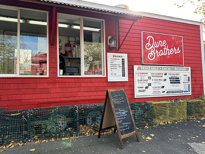 That cheerful red shack isn't just bright&mdash;it's a beacon calling every seafood lover within a fifty-mile radius.