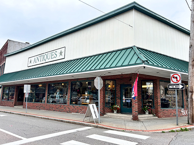The unassuming exterior of Antiques Marketplace in Putnam belies the wonderland of treasures waiting inside. Like finding a portal to the past right on Main Street!