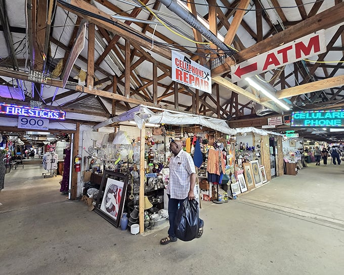 Neon signs point the way through a treasure hunter's paradise, where one shopper's castoffs become another's prized discoveries.