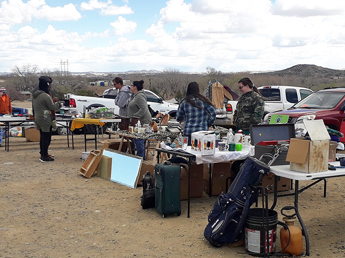 Tables laden with treasures stretch toward the horizon at Farmington Flea Market, where one person's castoffs become another's prized possessions.