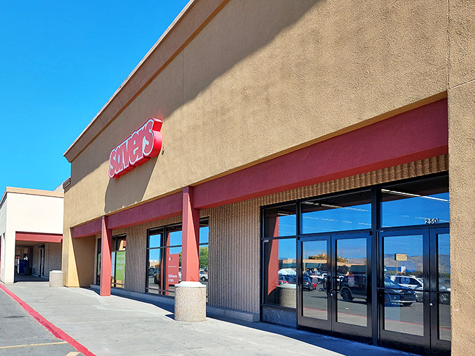 The modest exterior of Savers in Reno conceals a treasure trove that could tempt even Indiana Jones to trade adventure for thrifting.