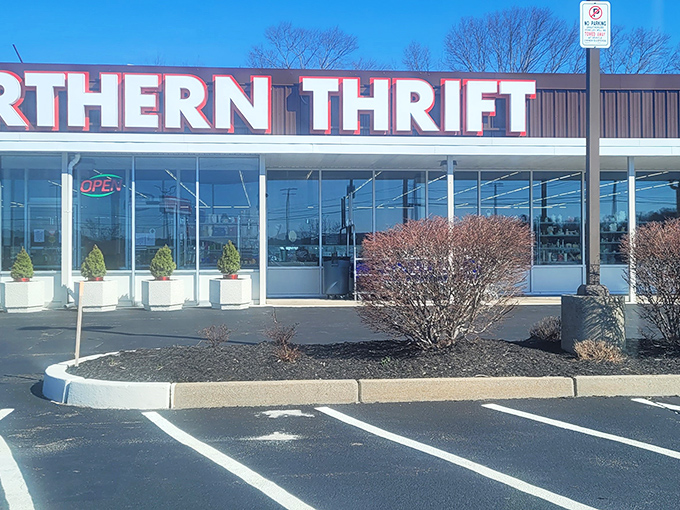 The unassuming storefront of Northern Thrift belies the treasure trove waiting inside, where bargain hunters find retail therapy without the retail prices.