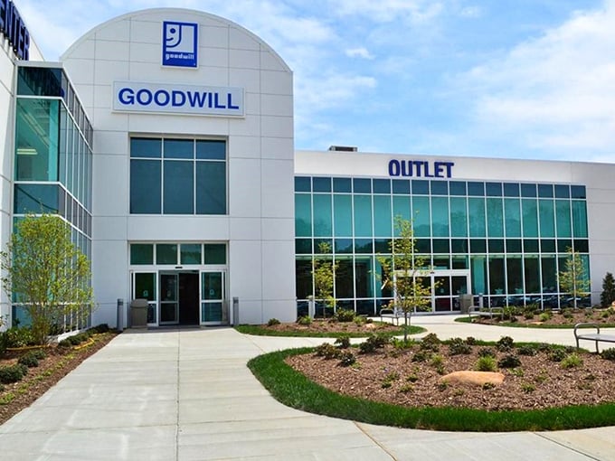 The gleaming white facade of Asheville's treasure-hunting headquarters beckons with promises of undiscovered gems and budget-friendly adventures.