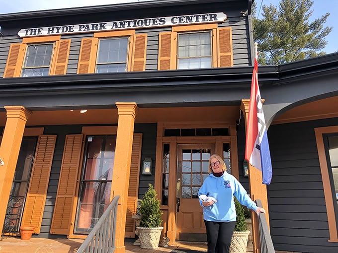 The stately black exterior with orange shutters beckons like an old friend with stories to tell. History wrapped in architecture, waiting for curious souls.