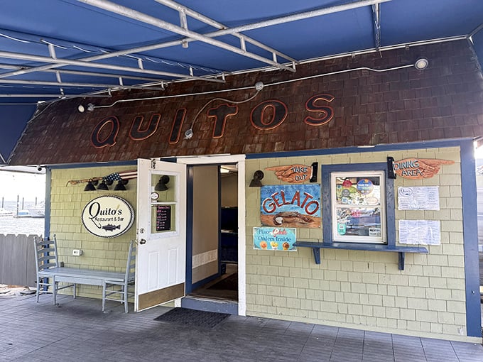 Quito's weathered shingles and hand-painted signs beckon hungry souls like a lighthouse guides ships home to harbor.