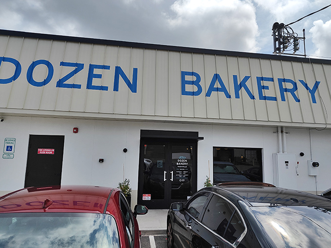 No fancy frills needed when you've got bread this good—just that iconic blue lettering announcing carbohydrate paradise to hungry Nashvillians.