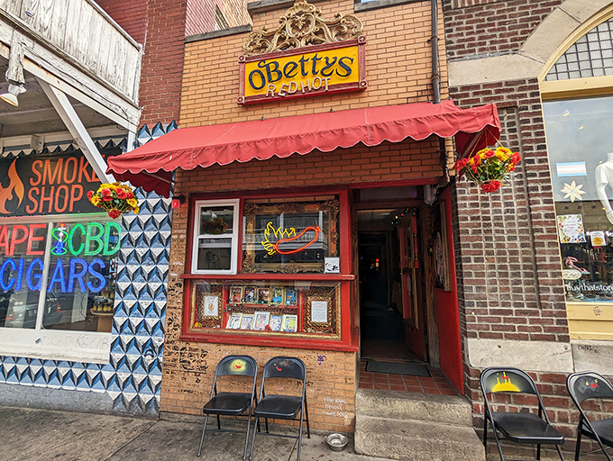 The iconic red awning of O'Betty's beckons like a beacon to hot dog aficionados. This unassuming storefront houses Athens' most celebrated frankfurter sanctuary.
