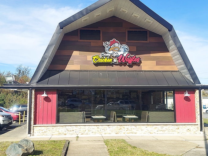 That distinctive barn-style roof isn't just architectural whimsy &ndash; it's your first clue that breakfast magic happens here.