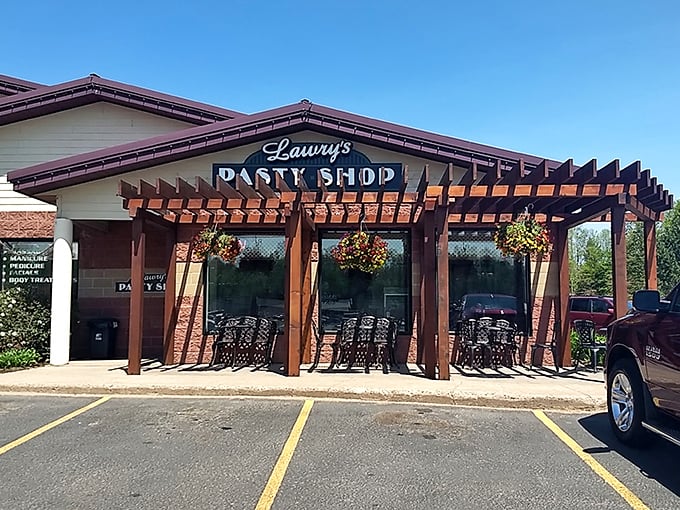 Hanging baskets and wooden pergolas welcome hungry visitors to this Upper Peninsula institution. Like finding a treasure chest, but instead of gold, you'll discover golden-brown pasties.