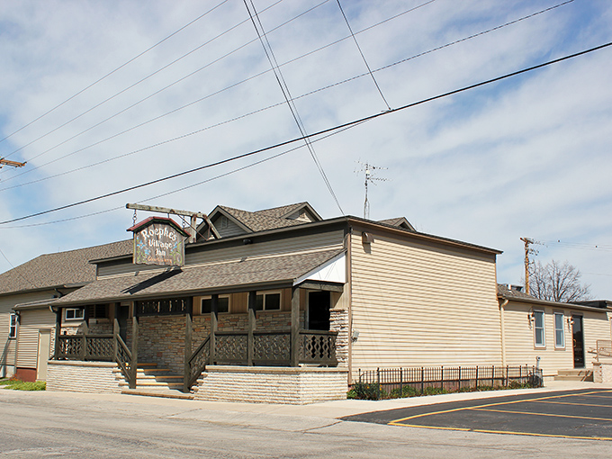 The unassuming exterior of Roepke's Village Inn hides a temple of prime rib perfection. Like finding a winning lottery ticket in your winter coat pocket &ndash; unexpected treasure awaits inside.