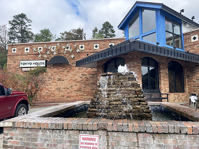 Tokyo House welcomes hungry visitors with a charming brick exterior and soothing water feature. The perfect first impression for the culinary journey that awaits inside.