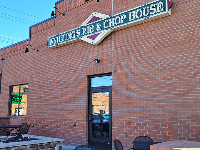 The iconic brick exterior of Wyoming's Rib & Chop House in Sheridan stands as a beacon for carnivores. Like a meat-lover's North Star, it guides hungry travelers to beefy bliss.
