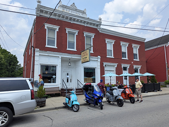 Scooters parked outside hint at the pilgrimage many make to this unassuming red brick culinary landmark.