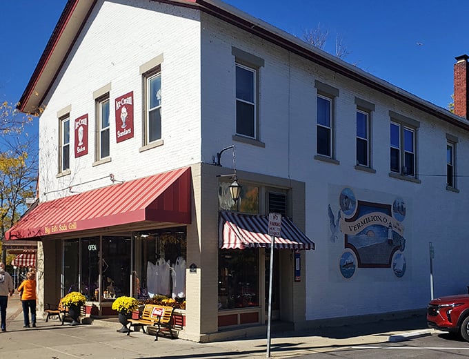 That striped awning isn't just decoration&mdash;it's a beacon calling you home to simpler times and better milkshakes.