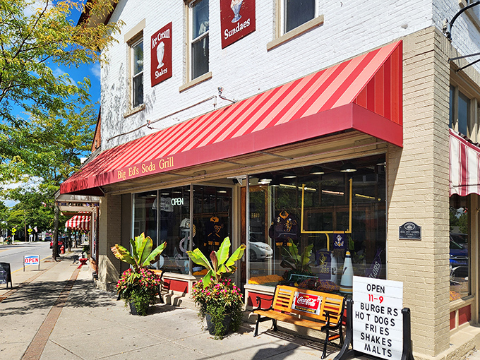 That striped awning isn't just decoration&mdash;it's a beacon calling you home to simpler times and better milkshakes.