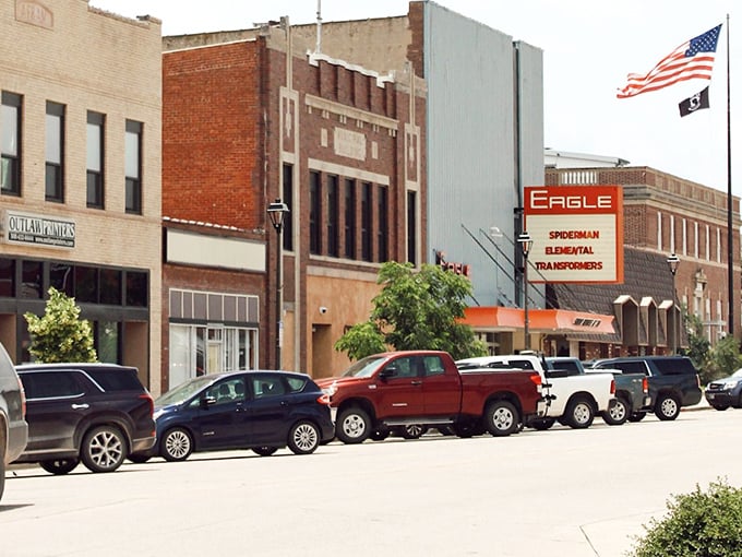 Downtown Chadron's historic charm on full display &ndash; where the Eagle Theatre's vintage marquee still announces movies like it's telling you a secret.