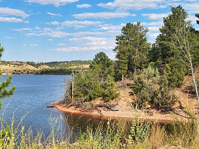 Nature's perfect mirror effect happens when Montana's big sky meets still water. This postcard-worthy view is just Tuesday at Tongue River Reservoir.