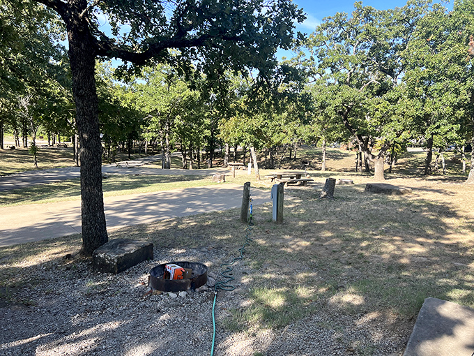 Nature's campground comes complete with its own fire pit and shade trees &ndash; Mother Nature's version of room service without the hefty tip.
