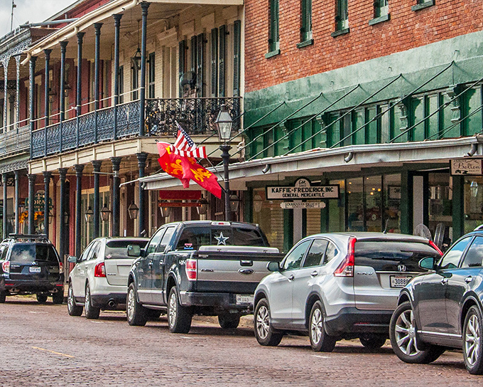 Front Street's historic charm isn't just for show&mdash;those wrought-iron balconies have witnessed centuries of Louisiana stories while brick streets whisper tales beneath your feet.