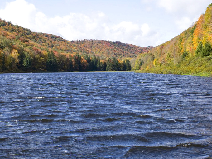 When the lake reflects the sky this perfectly, you start questioning whether you're looking up or down.