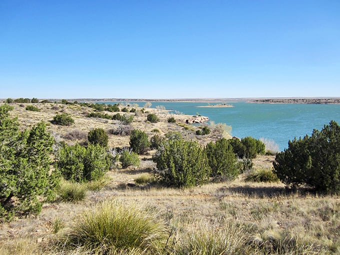 The high plains meeting the water creates a view that'll make you forget your screen exists entirely.