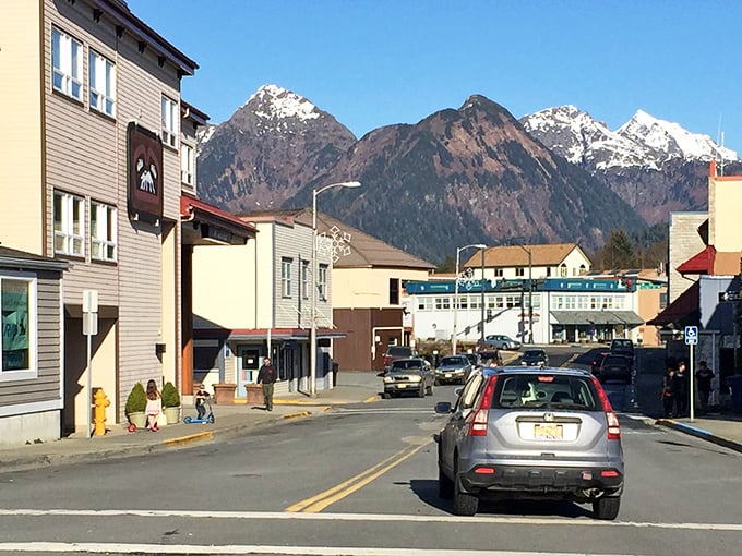 Downtown's historic buildings stand shoulder-to-shoulder beneath mountains that have watched centuries of human drama unfold with geological indifference.