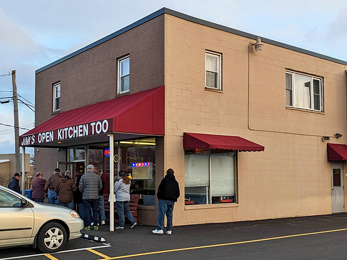 The line outside Jim's Open Kitchen Too isn't just a queue&mdash;it's a testament to breakfast worth waiting for, even on chilly Ohio mornings.