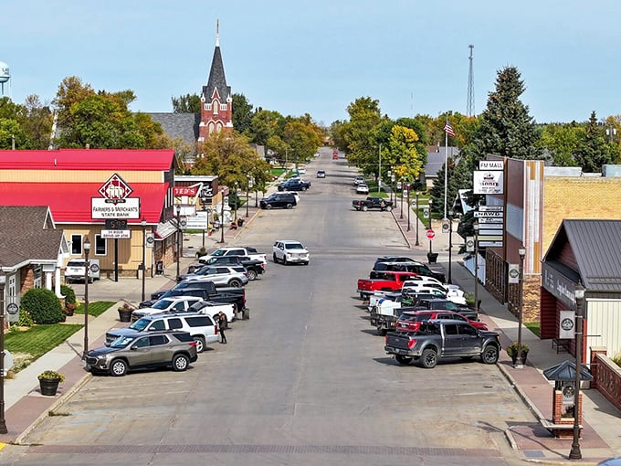Langdon's Main Street stretches toward the horizon like a Norman Rockwell painting come to life.