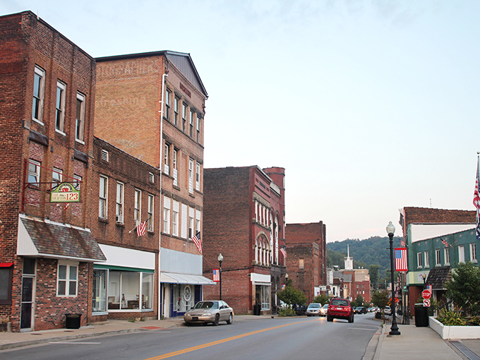 Grafton's Main Street whispers stories of yesteryear through its well-preserved brick buildings, where history and small-town charm create an affordable retiree's paradise.