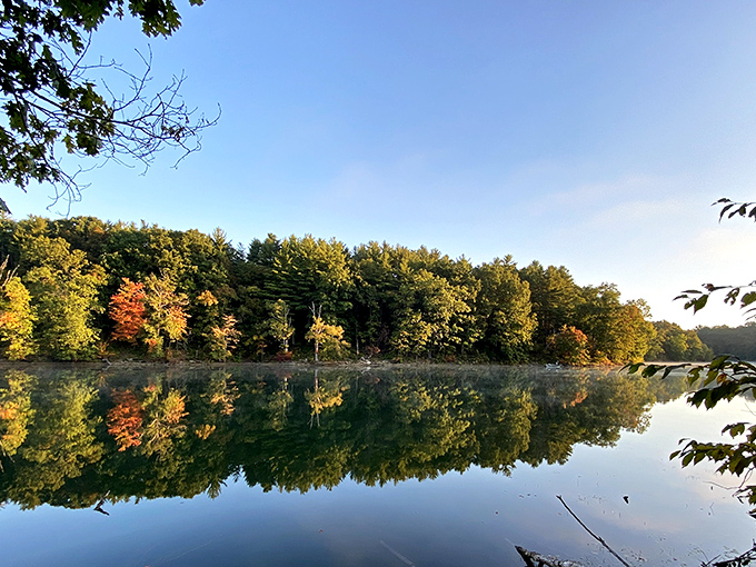 Mirror, mirror on the lake &ndash; Wolf Run's perfect reflections make even amateur photographers look like they know what they're doing. Nature showing off in high definition.
