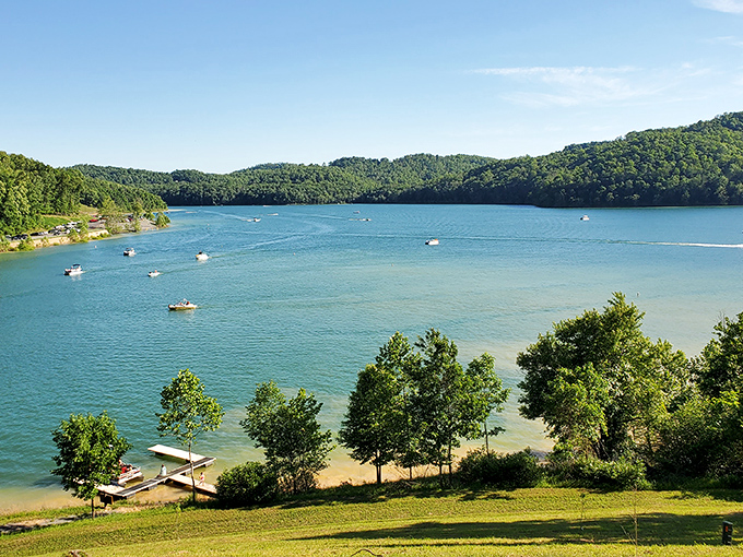 Mother Nature showing off her best blue-green palette at Tygart Lake, where the water practically begs you to dive in.
