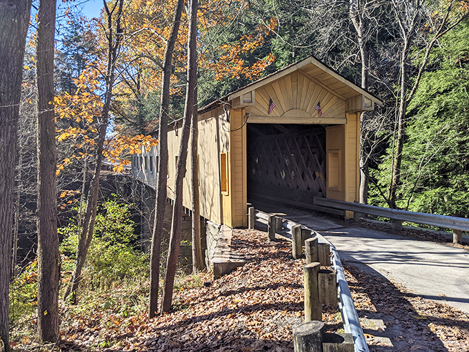 That butter-yellow glow isn't a filter&mdash;it's the real deal welcoming you to Ashtabula County's quietest treasure.