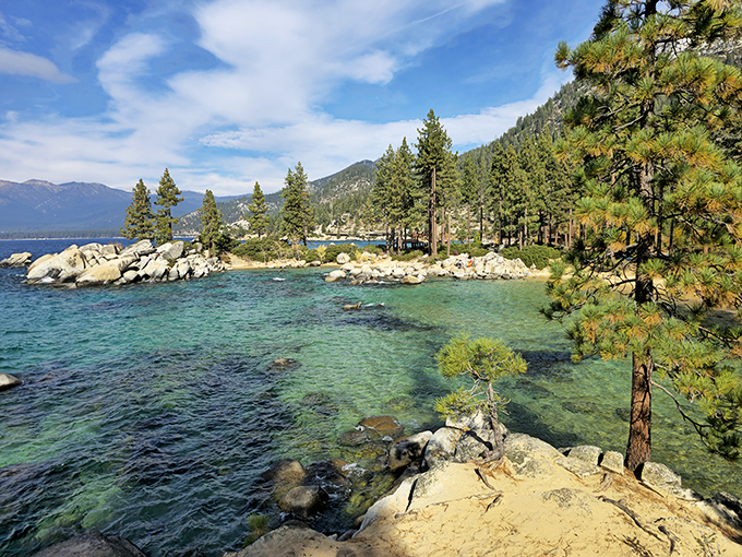 Mother Nature showing off again! The impossible blues and greens of Sand Harbor make the Caribbean look like it needs to up its game.