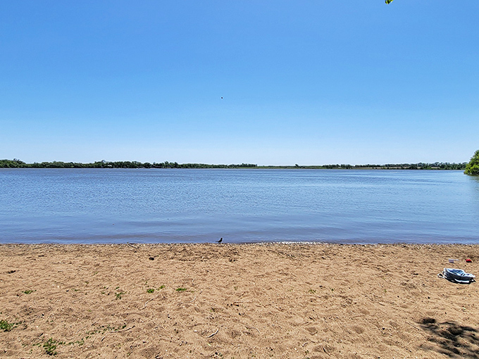 Mother Nature's infinity pool! Lake Herman's pristine waters stretch to the horizon, offering the kind of tranquility you can't download from an app.