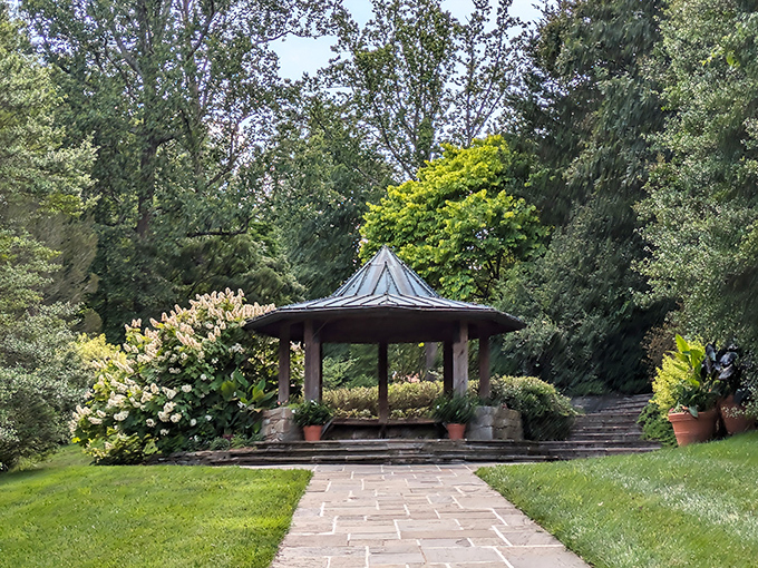 The Japanese Garden's gazebo creates a serene hangout spot so perfect, you'll question if it is real.