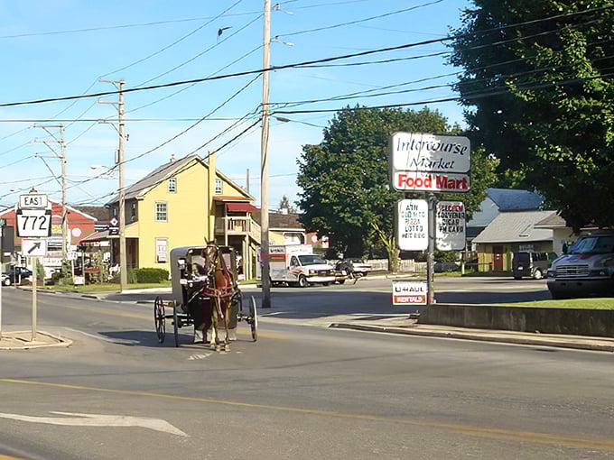 Where else can you see a horse and buggy sharing the road with cars? Only in Intercourse, Pennsylvania, where tradition and modern life coexist in delicious harmony.