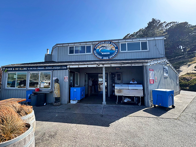 The unassuming exterior of Fisherman's Cove in Bodega Bay hides culinary treasures that would make Neptune himself swim ashore for a taste.