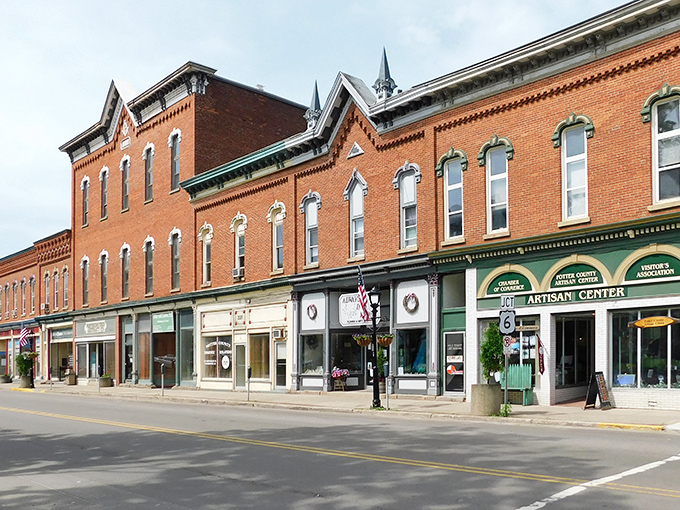 Coudersport's historic Main Street looks like it was plucked straight from a Norman Rockwell painting, with its perfectly preserved 19th-century brick facades.