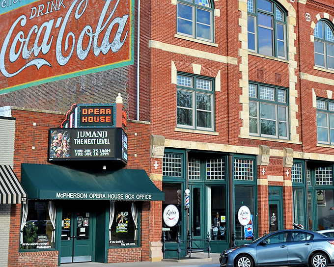 The historic McPherson Opera House isn't just pretty architecture&mdash;it's a living time capsule showing first-run movies alongside vintage Coca-Cola nostalgia.