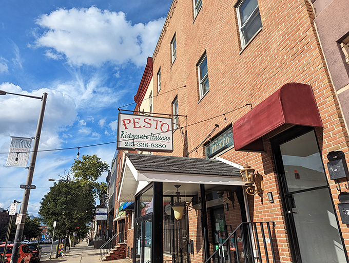 The unassuming brick exterior of Ristorante Pesto belies the culinary treasures within, like finding a Scorsese film playing at your local theater.