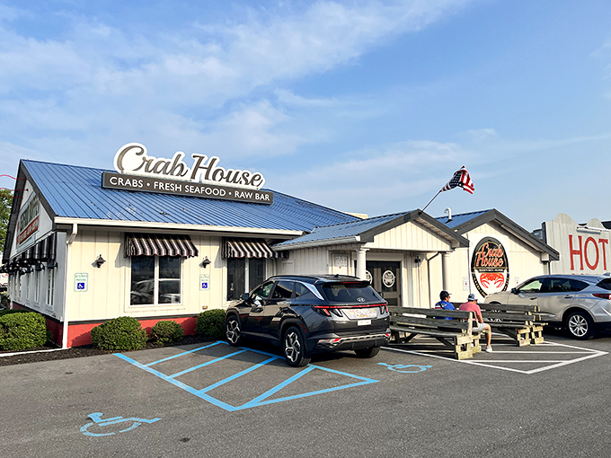 Head to the Crab House in Rehoboth Beach! This friendly spot is waiting to serve you fresh seafood and smiles.