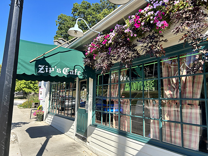Now, that's a charming spot! Zip's Cafe, looking sharp and ready to serve up the kind of delicious, unfussy food that just feels like home.