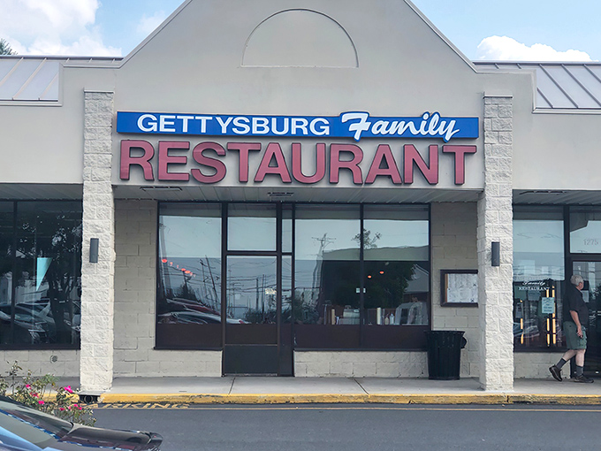 The unassuming storefront that houses culinary treasures within. Like finding a diamond in a strip mall, Gettysburg Family Restaurant beckons with its classic Americana charm.
