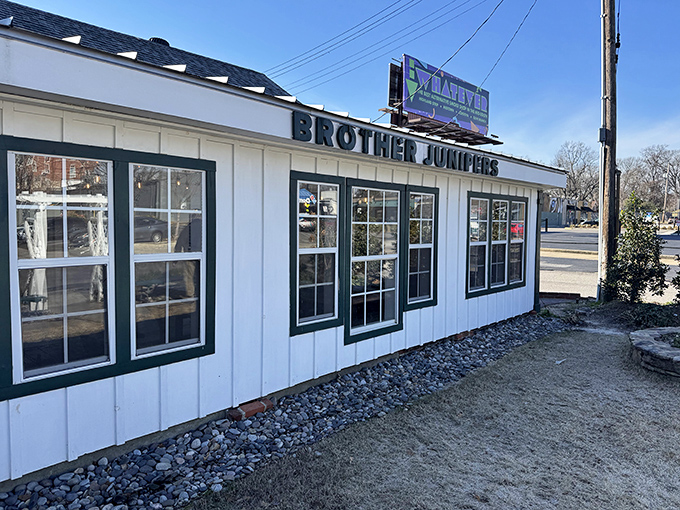 The unassuming exterior of Brother Juniper's hides breakfast treasures that would make even the most dedicated morning skeptic set an alarm.