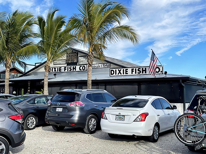 Palm trees and parking spaces&mdash;the universal Florida welcome mat that says "good food awaits inside."