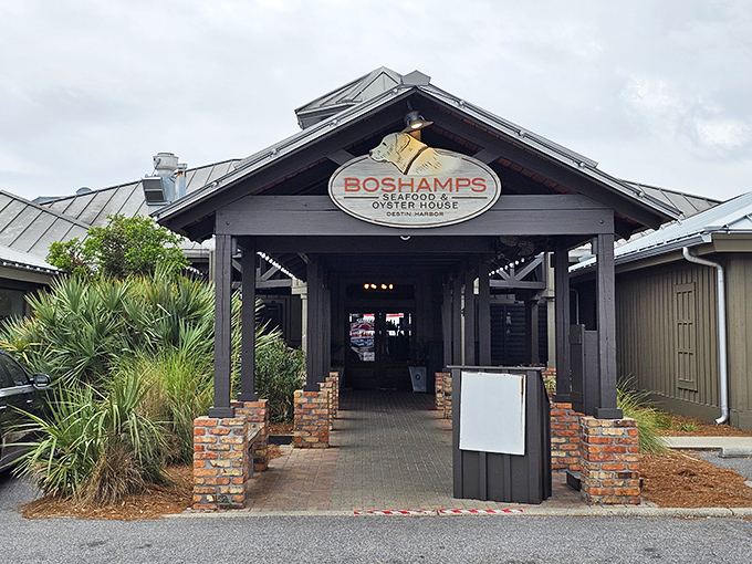 The entrance beckons with coastal charm – like being invited to the world's tastiest fishing lodge where the catch is always fresh.